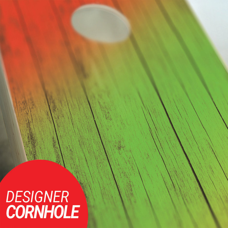 East Urban Home 2' X 3' Rasta Grain Tailgate Size Cornhole Set | Wayfair